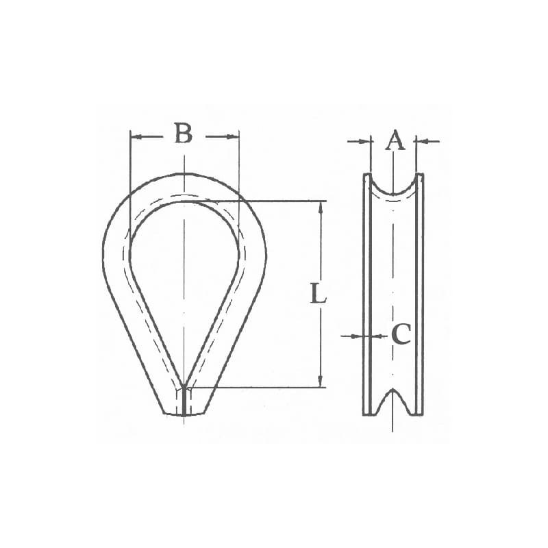 FNI AISI 316 Thimble - diameter 20mm for Sale - specification & photo ...