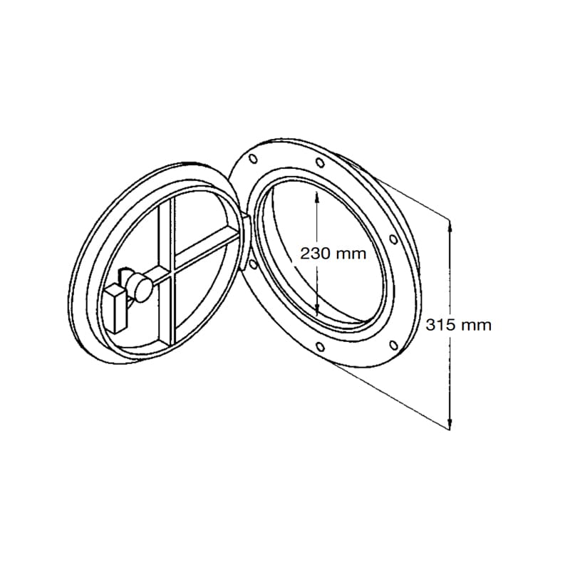 CAN-SB White Inspection hatches diameter 230mm for Sale - specification ...